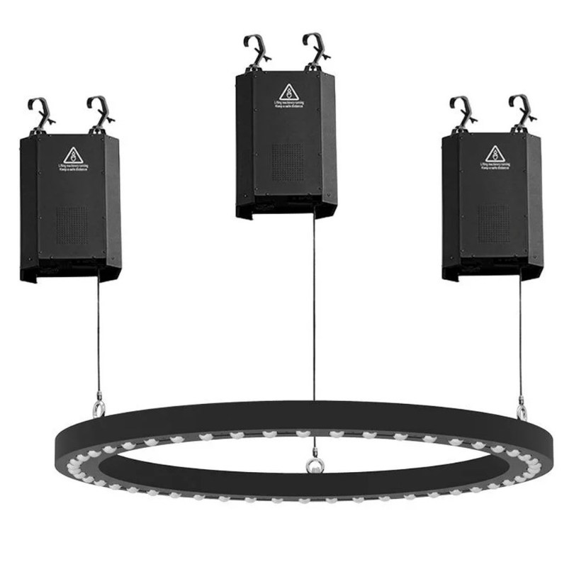 1M LED RGBW Circle DMX Ring Effect Light with Lifting Machine for Disco ...